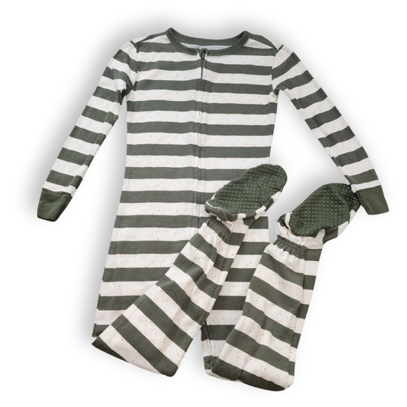 Old Navy | One Pieces | Olive Stripedspeckled Footed Sleeper Kids 4t ...